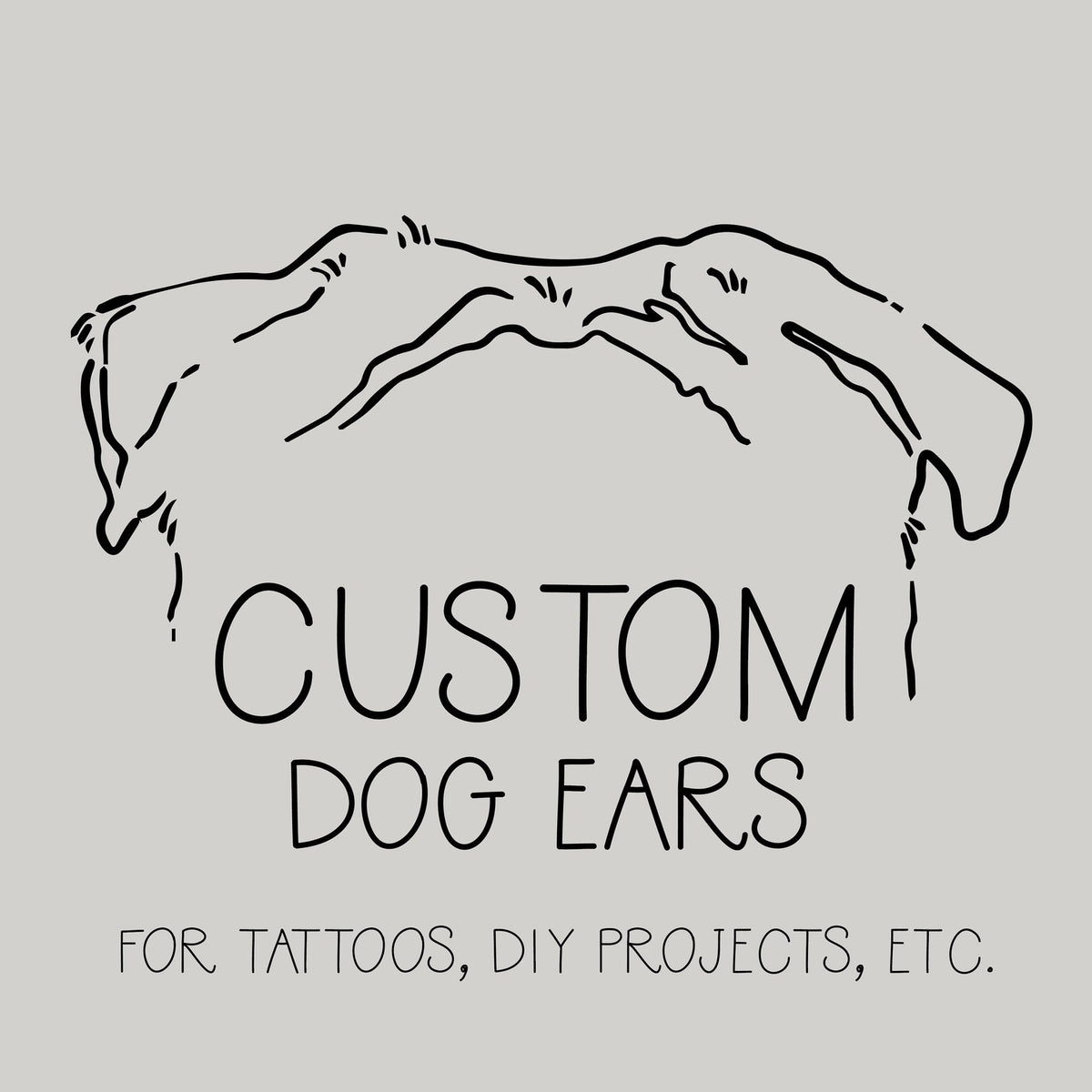 Custom Dog, Cat, or Other Pet's Ears Design Fee for Tattoos, DIY Proje ...